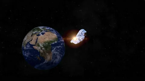 Astronaut Spinning and Rotating earth wi... | Stock Video | Pond5