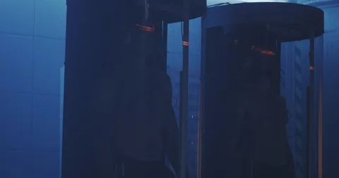 Astronaut standing in a pod during fligh... | Stock Video | Pond5