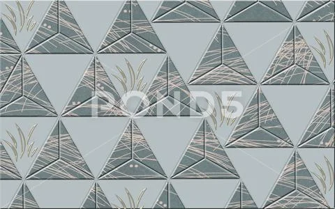 Asymmetrically located separated triangles on gray background ~ Clip ...