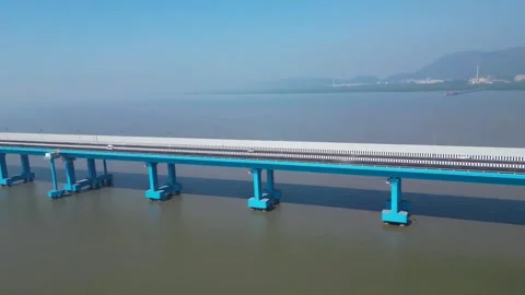 Atal Setu bridge in the background. | Stock Video | Pond5