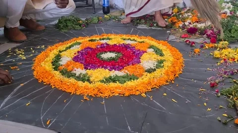 Athapookalam during onam | Stock Video | Pond5