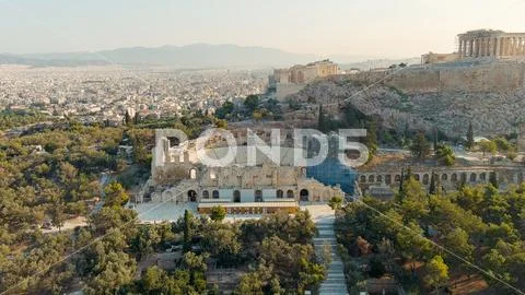Athens, Greece. Odeon of Herodes Atticus - Amphitheater. Acropolis of ...