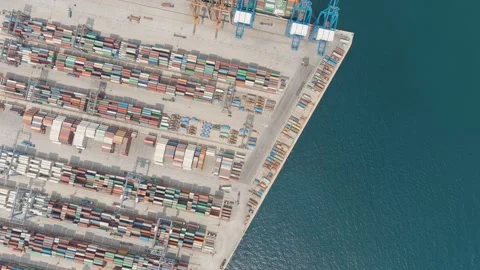 Athens, Greece. Perama cargo port. Unloa... | Stock Video | Pond5