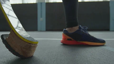 Athlete with Prosthetic Running Blade Wa... | Stock Video | Pond5