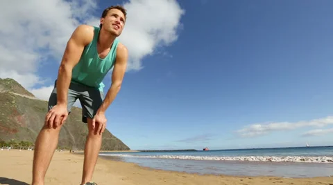 Athlete Running Sweating Stock Video Footage | Royalty Free Athlete ...