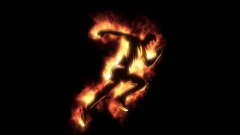 Athlete Runner Logo Looping Animation Gr... | Stock Video | Pond5