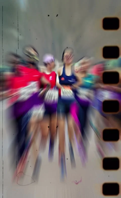 athletes running with blur effect and mo... | Stock Video | Pond5