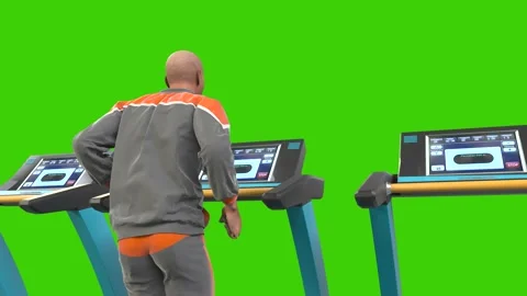 Athletic Man Green Screen Running on a T... | Stock Video | Pond5
