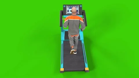Athletic Man Green Screen Running on a T... | Stock Video | Pond5