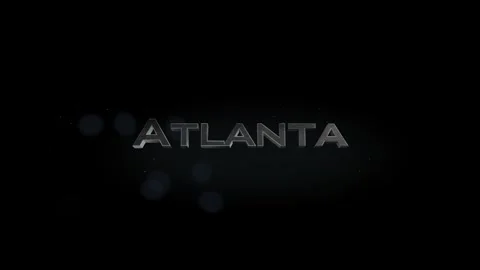 Atlanta 3D title word made with metal an... | Stock Video | Pond5