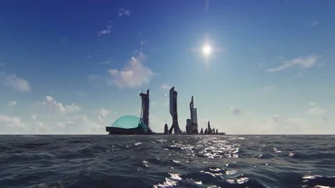 Atlantis City background video animation | Stock Video | Pond5