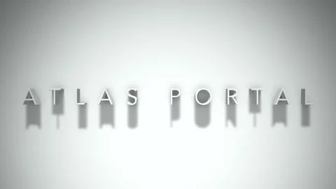 atlas portal 3D title animation white te... | Stock Video | Pond5