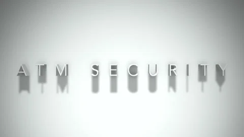 atm security 3D title animation white te... | Stock Video | Pond5