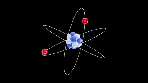atom 3d, proton, neutron, electron with... | Stock Video | Pond5