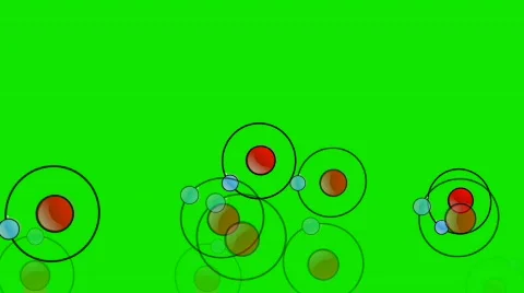atom on green screen | Stock Video | Pond5
