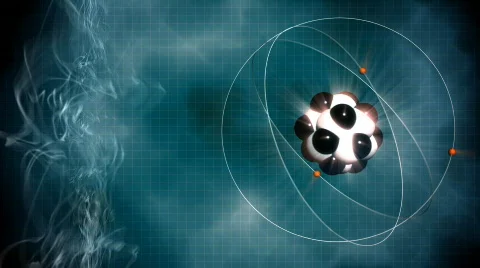 Atom model. Loop science background | Stock Video | Pond5
