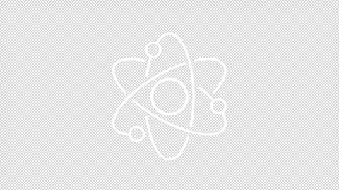 Atom white animated icon | Stock Video | Pond5
