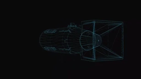Atomic bomb, ballistic missile wireframe... | Stock Video | Pond5