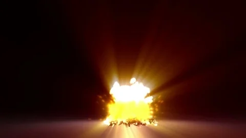 Atomic bomb explosion animation | Stock Video | Pond5
