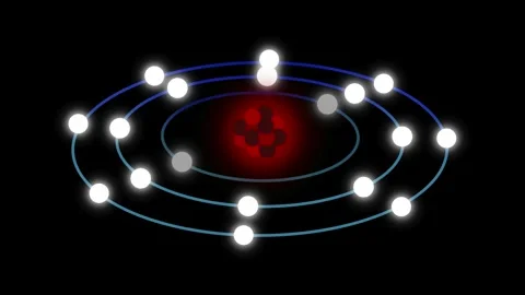 atomic model showing electrons orbiting ... | Stock Video | Pond5