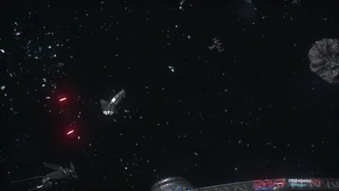 Attack on Space colonies and blow up war... | Stock Video | Pond5
