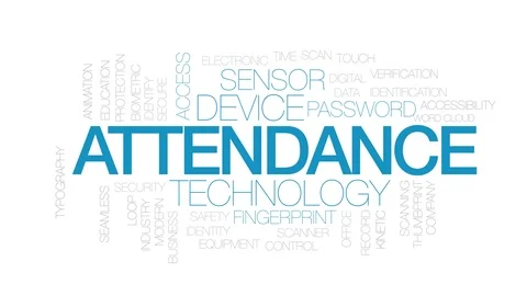 Attendance animated word cloud, text des... | Stock Video | Pond5