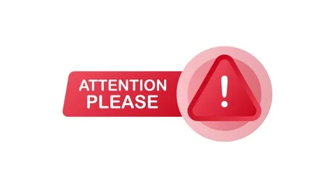 Attention please. Warning icon. Informat... | Stock Video | Pond5