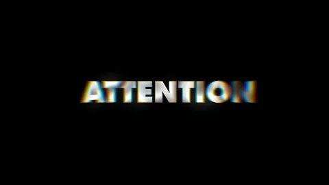 Attention - text animation typeface slog... | Stock Video | Pond5