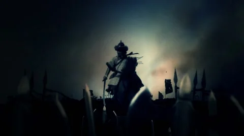 Attila The Hun with His Army Under a Lig... | Stock Video | Pond5