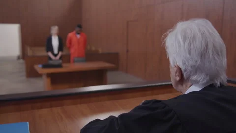 Attorney and Defendant Stand in Front of... | Stock Video | Pond5