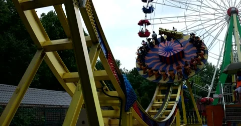 attraction disco in the park | Stock Video | Pond5