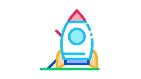 attraction rocket Icon Animation | Stock Video | Pond5