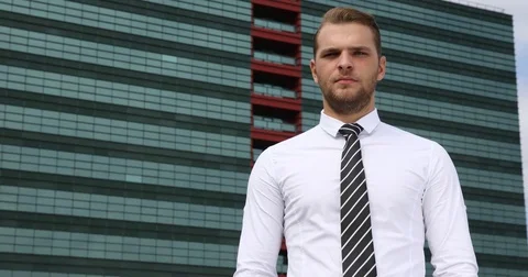Attractive Ceo Business Man Pose Serious... | Stock Video | Pond5