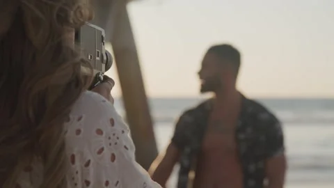 Attractive Couple Take Photos of Each Ot... | Stock Video | Pond5