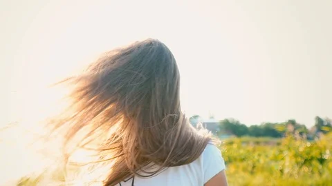 An attractive little girl with long flow... | Stock Video | Pond5