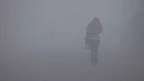 Attractive Long Hair Young Woman in Mist... | Stock Video | Pond5