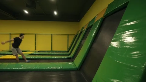 Attractive male gymnast performs back so... | Stock Video | Pond5