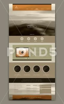 Attractive one page website template design: Graphic #70296617