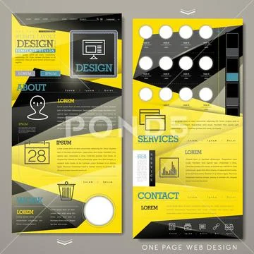 Attractive one page website template design ~ Clip Art #70297071