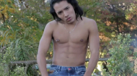 Attractive Young Man Shirtless Dancing b... | Stock Video | Pond5