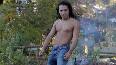 Attractive Young Man Shirtless Dancing b... | Stock Video | Pond5