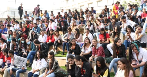 audience at open air auditorium Day Time | Stock Video | Pond5
