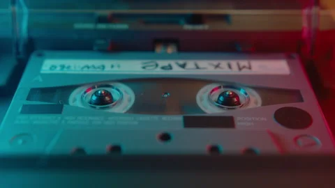 Audio Cassette Playing in Portable Casse... | Stock Video | Pond5