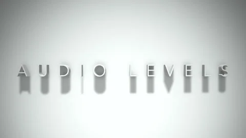 audio levels 3D title animation white te... | Stock Video | Pond5