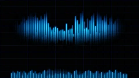 Audio levels pulsating on black backgrou... | Stock Video | Pond5
