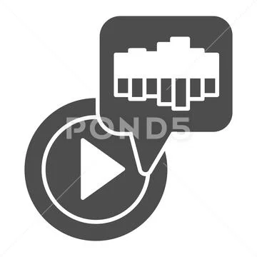 Audio playback button solid icon, Sound design concept, Equalizer ...