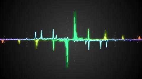 Audio reaction. Waveform background | Stock Video | Pond5