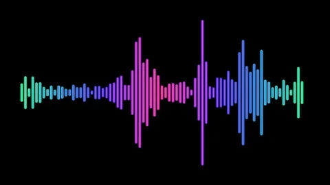 Audio spectrum line waveform animation o... | Stock Video | Pond5