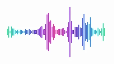 Audio spectrum line waveform animation o... | Stock Video | Pond5
