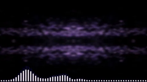 Audio spectrum visualizer on a dark purp... | Stock Video | Pond5